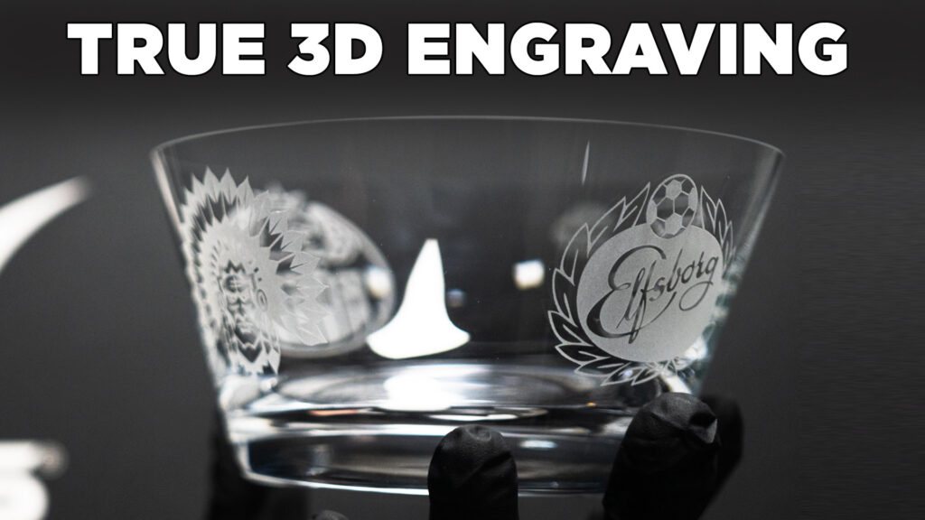 Lotus True 3D Engraving marks any curved surface - no rotary required