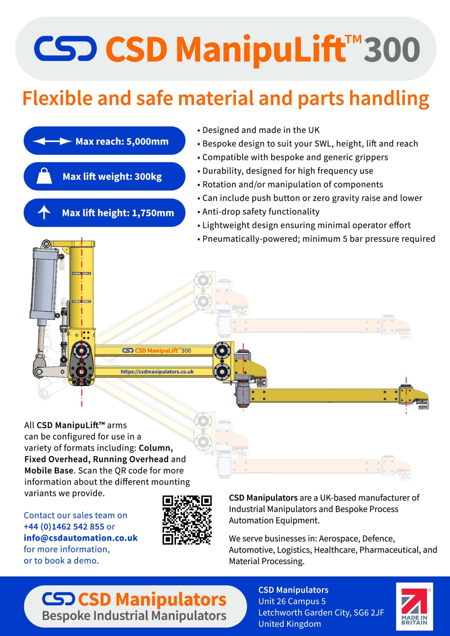 CSD ManipuLift 300 Technical Specification